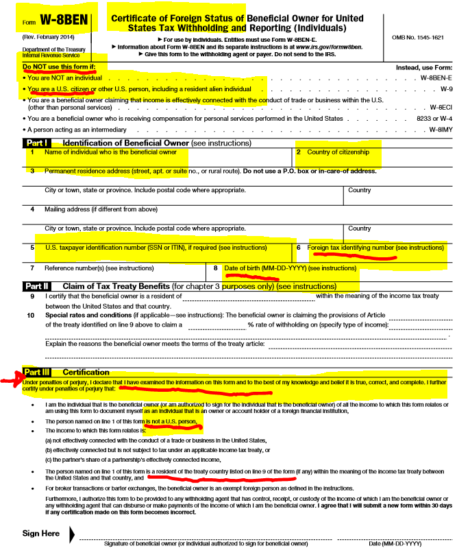 IRS Form W8 archivos - Tax-Expatriation