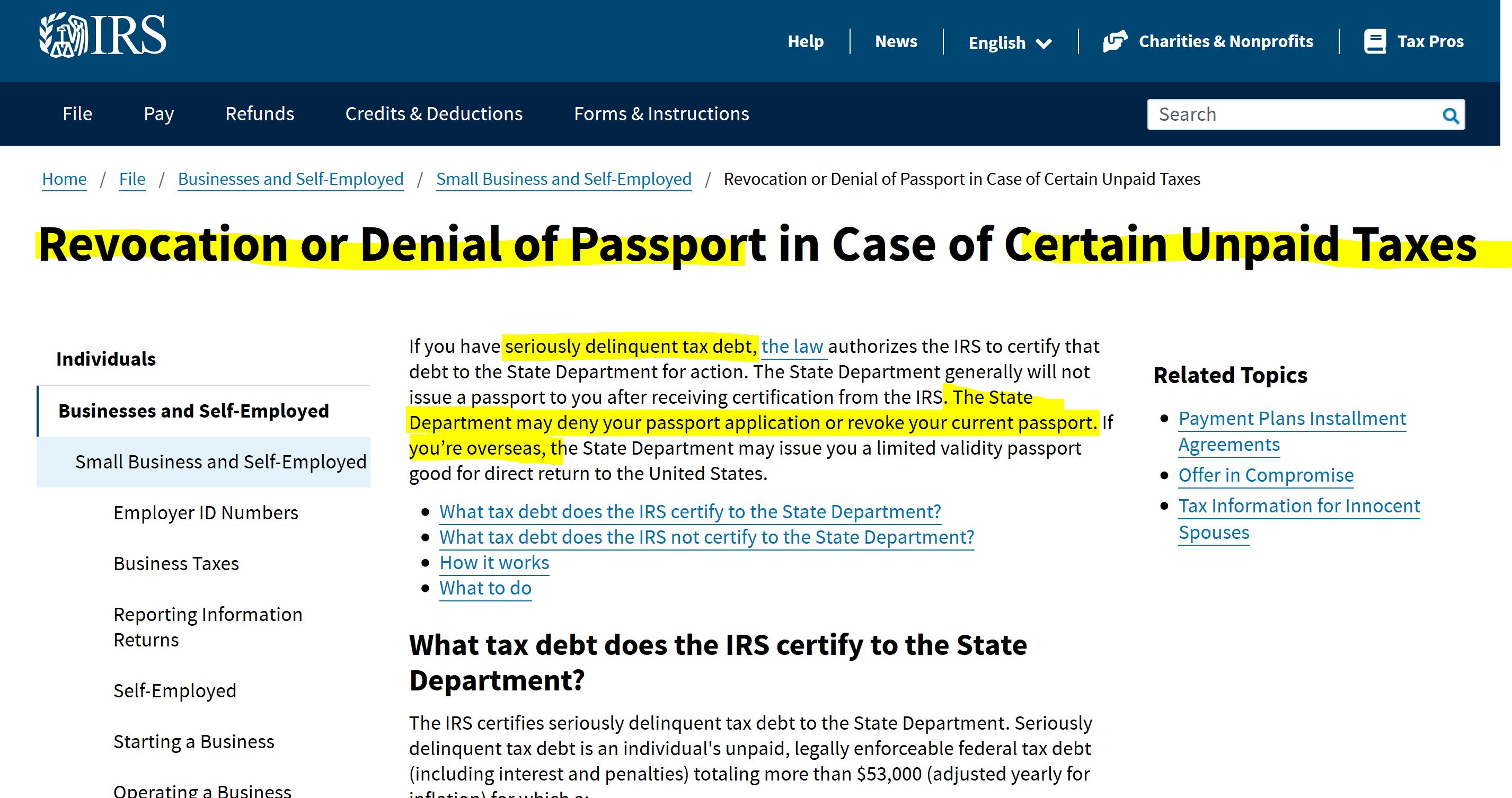 Part III: Passport Revocation - Department of State Says its "Hands are ...